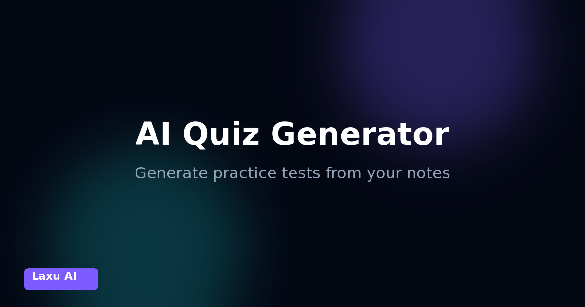 AI Quiz Generator — Create Practice Tests from PDF, Notes & Audio ...